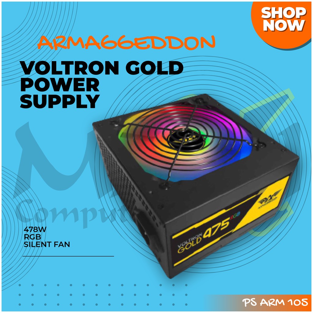 Jual Armaggeddon Voltron Gold 475RGB 478W RGB Silent Fan PSU Power Supply Unit | Shopee Indonesia