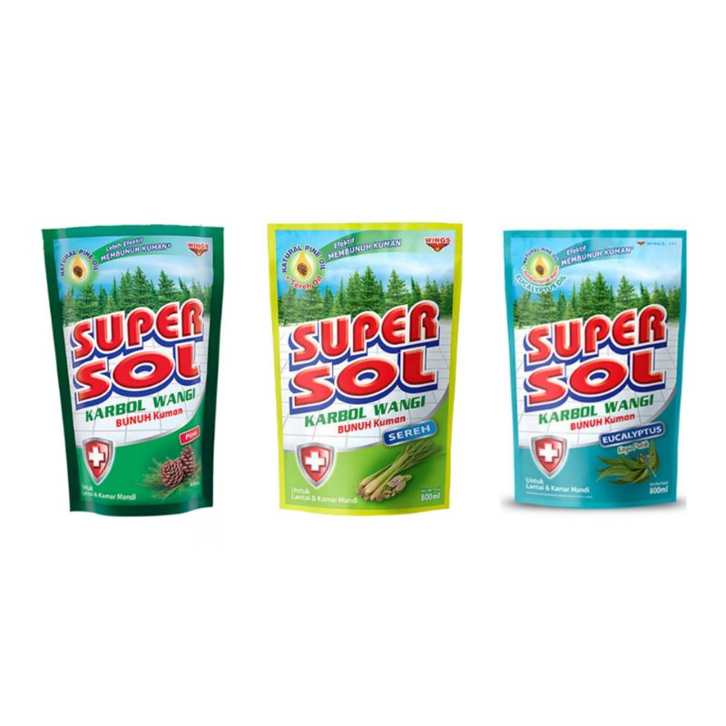 Jual Super Sol Karbol Wangi Bunuh Kuman Pembersih Lantai 750 ml ...