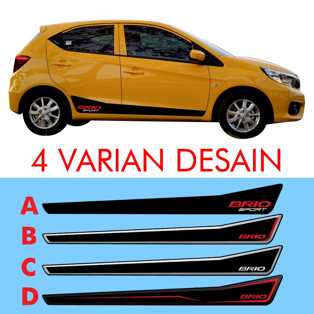 Jual Stiker Honda Brio Sticker Striping Samping Mobil Brio RS All ...