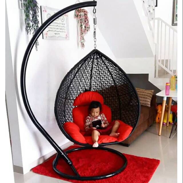 Jual Ayunan Gantung Rotan Sintetis Model Pear Shopee Indonesia