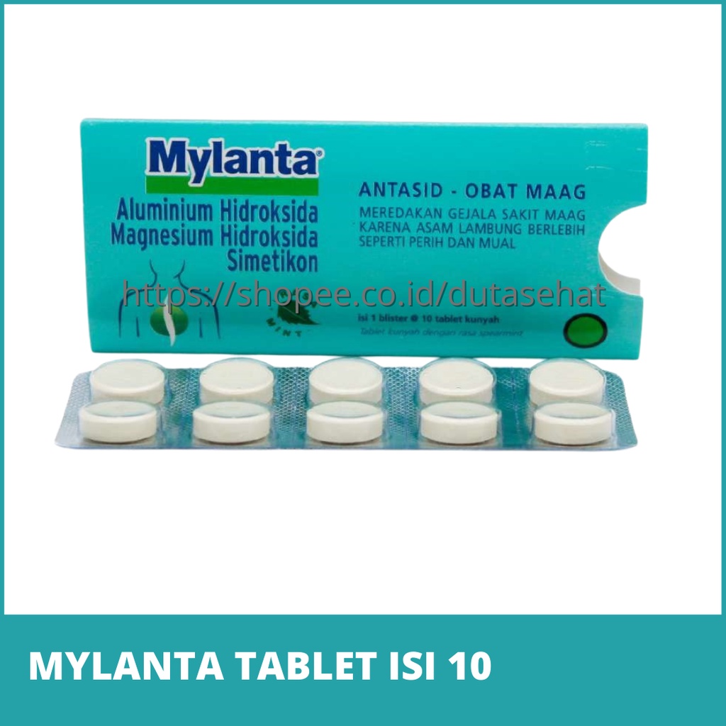Jual Mylanta Tablet 10's - Obat Maag, Meredakan Gejala Sakit Maag, Asam ...