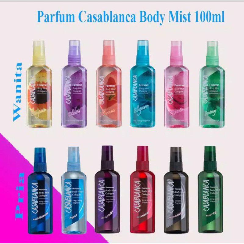 Jual Casablanca Body Mist 100ml – Parfum Spray Wangi Segar Tahan Lama ...
