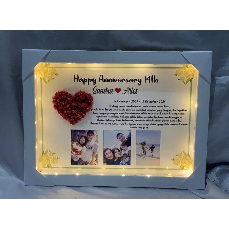 Jual Kado Unik Kado Wedding pop up frame flower in frame Kado ...