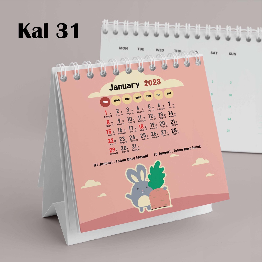 Jual Hanabi Kalender Mini 2024 / Kalender Meja 2024 Custom KAL31 ...