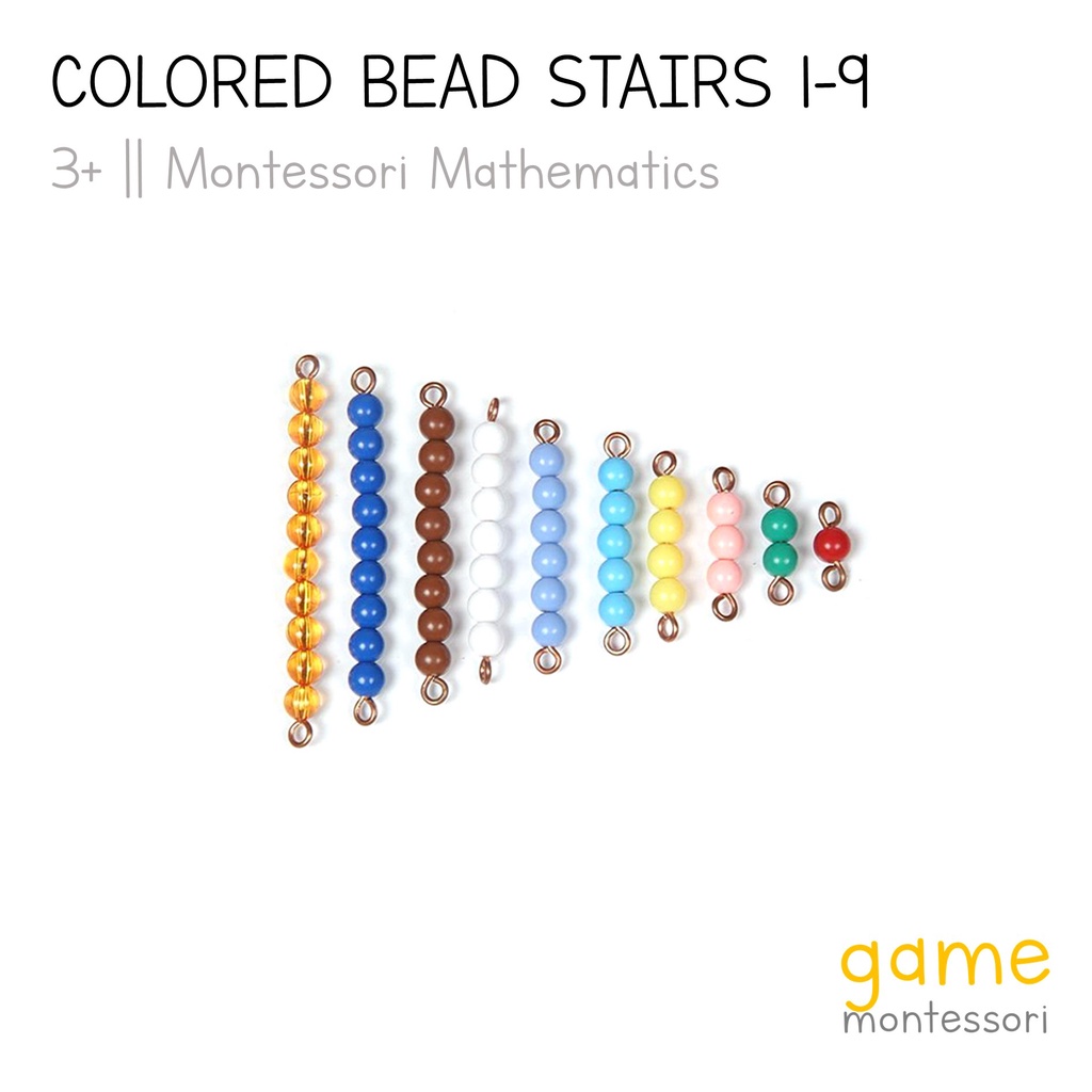 Jual Game Montessori Color Bead Stairs or Ten Beads Stair | Shopee ...