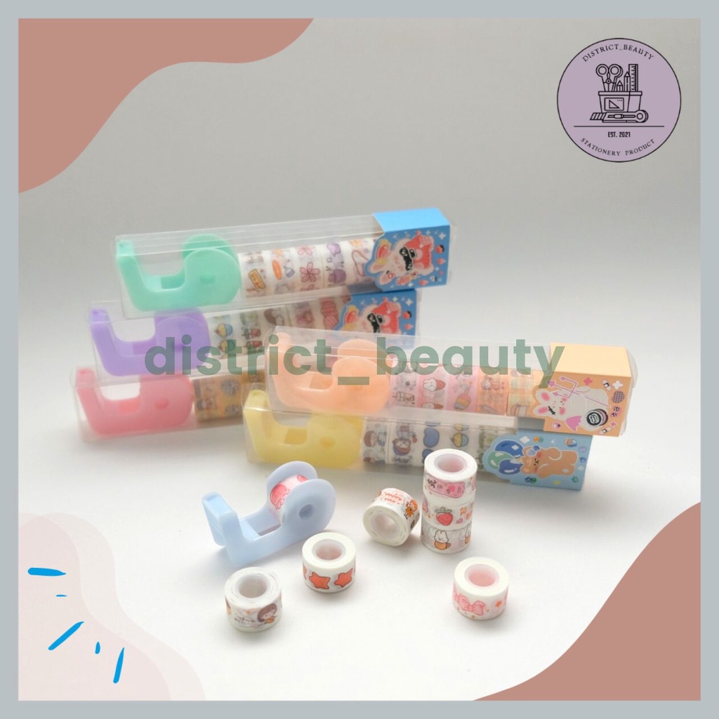 Jual PAKET SOLATIP AESTHETHIC MURAH FREE DISPENSER ISI 8 PCS SELOTIP ...