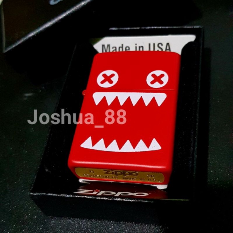 Jual Zippo Korek Api Red Matte Zombie Cat Grade Original | Shopee Indonesia