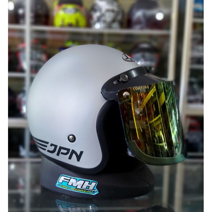 Jual HELM BOGO JPN ARC ORIGINAL WARNA SILVER DOFF | Shopee Indonesia