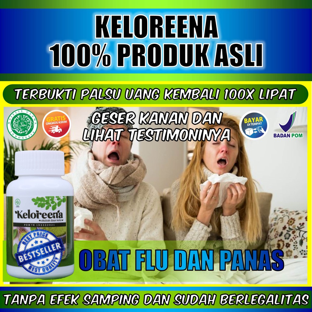 Jual Obat Flu Batuk Dan Demam Panas Anak Dan Dewasa Kapsul Keloreena ...