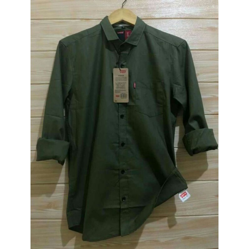 Jual Kemeja Panjang Polos Pria Kemeja Panjang Casual Pria Kemeja Import ...