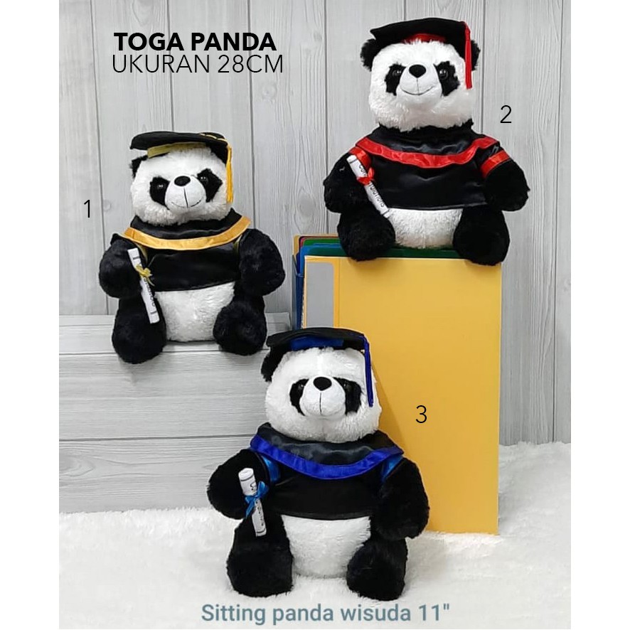 Jual Boneka toga panda daun toga wisuda graduate graduation sovenir ...