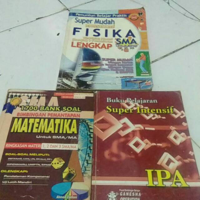 Jual BUKU PENUNTUN MEMAHAMI FISIKA / BANK SOAL MATEMATIKA / BUKU SUPER ...