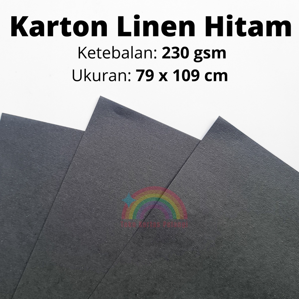 Jual karton linen hitam /karton hitam/karton manila isi 5 pcs uk A1 ...