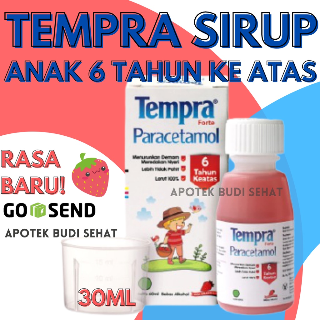 Jual BARU! Tempra Forte Sirup Anak 30mL Obat Demam Anak Stroberi Anggur ...