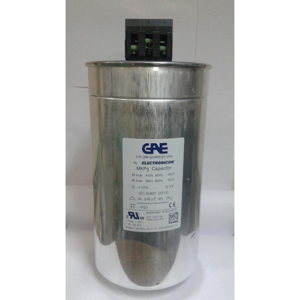 Jual Kapasitor GAE MKPg 50 kVAR 415V 3 x 185 uF 3phase 50 Hz 50kvar ...