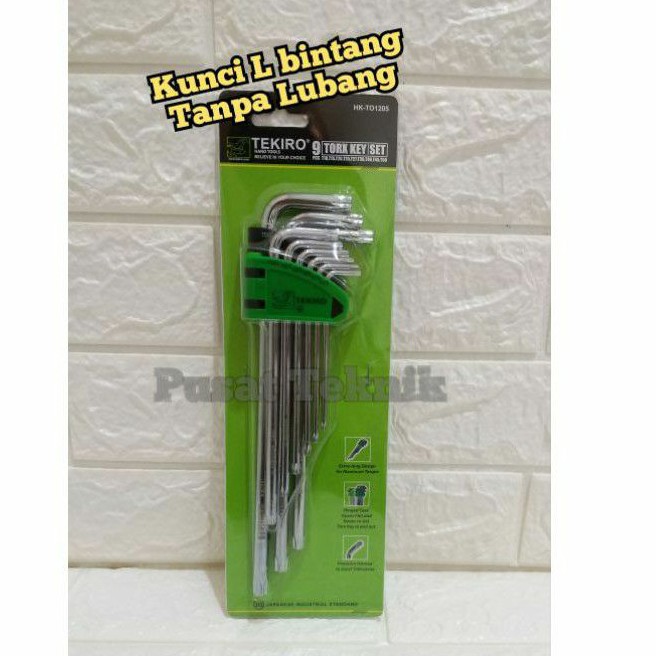 Jual KUNCI L BINTANG TEKIRO NON LUBANG - TORX KEY SET 9 PCS | Shopee Indonesia