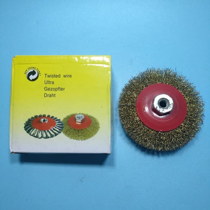 Jual Flat Wire Brush 4inc/Cap Brush Rata Pakai Nut | Shopee Indonesia