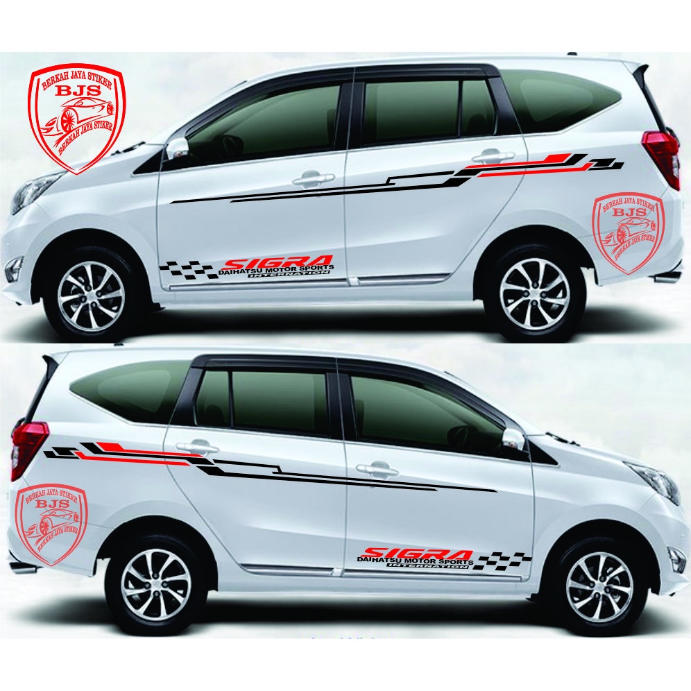 Jual NEW best promo stiker mobil sigra sticker mobil calya list ...