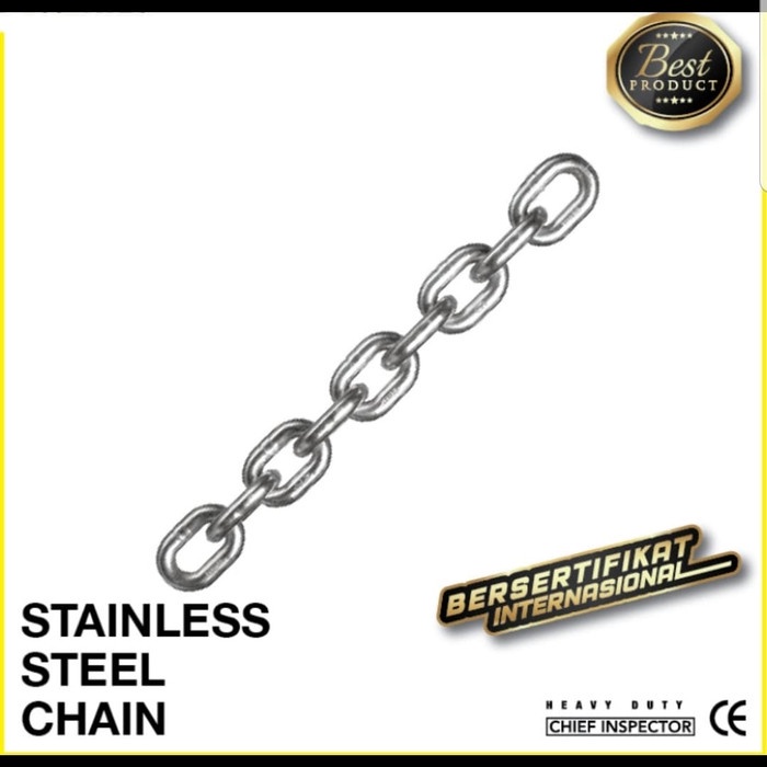Jual 6MM M6 CHAIN RANTAI SS / SUS / STAINLESS 304 KUALITAS BOLEH DIADU ...