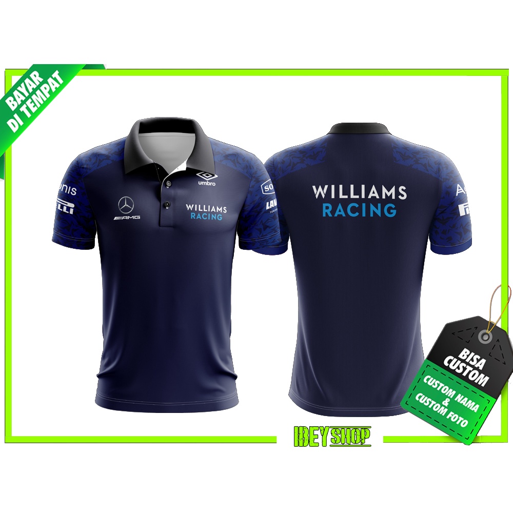 Jual JERSEY BAJU Kaos Polo F1 Team Williams Racing FULLPRINT | Shopee ...