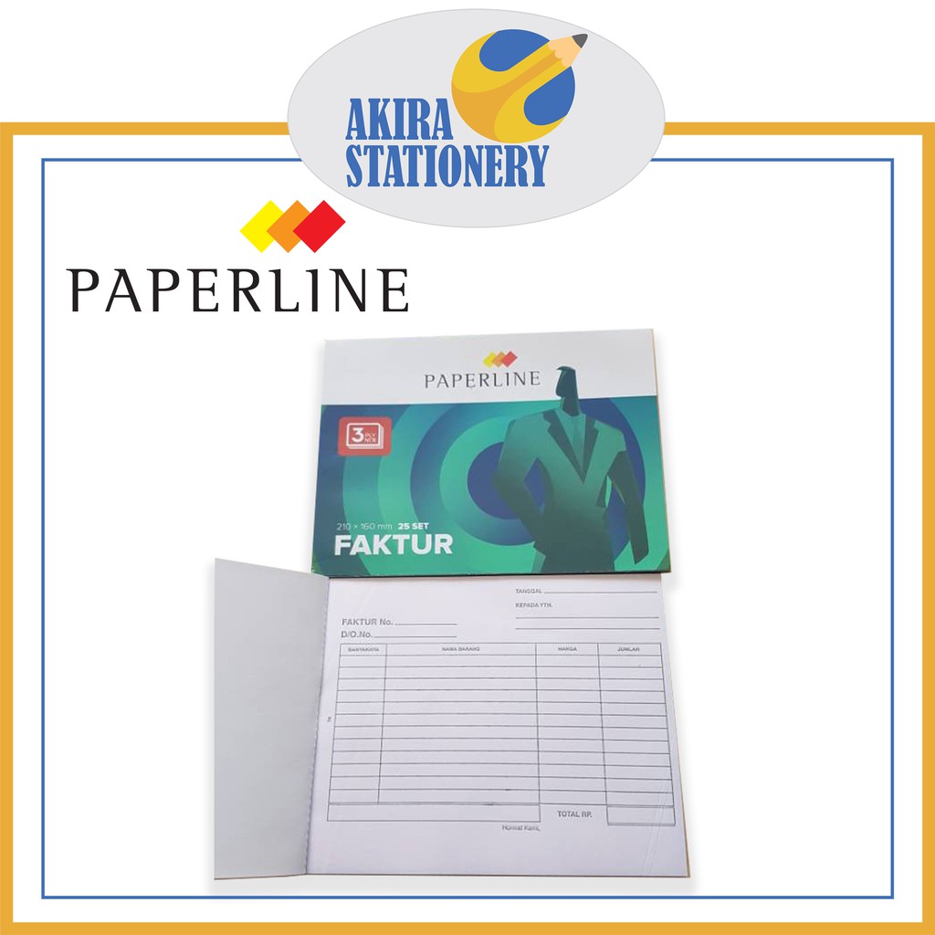 Jual Buku Nota Faktur PAPERLINE 3 Ply / Bon Invoice Kredit Rangkap 3 ...