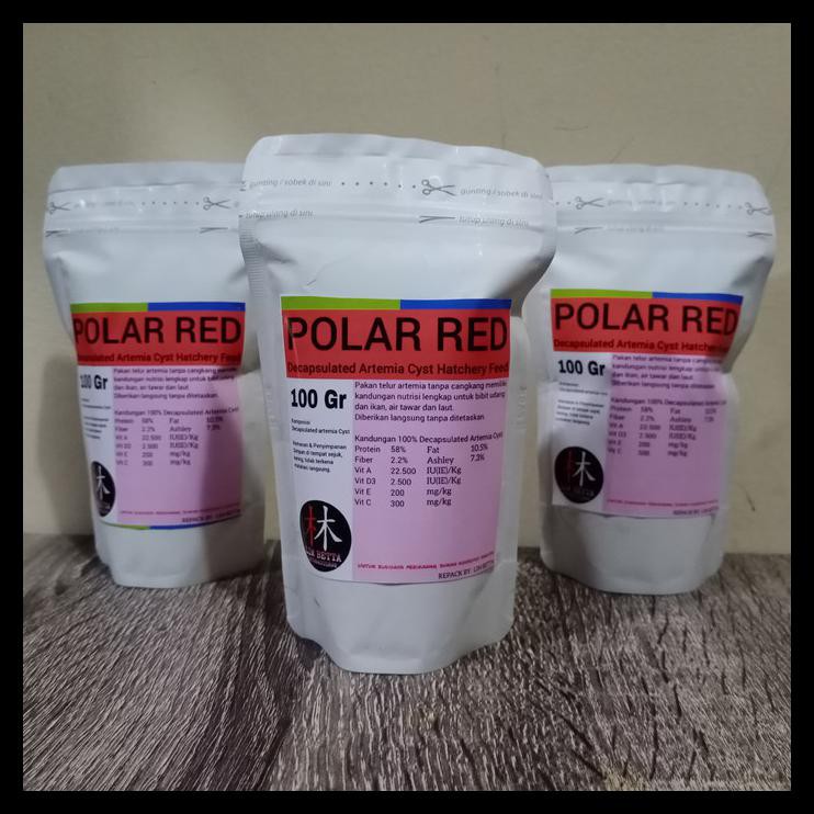 Jual BIG SALE!! Polar Red Repacking 100gr / Artemia Shell Free polar ...
