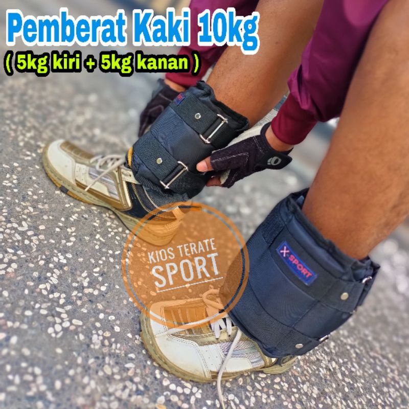 Jual Pemberat Kaki 10kg Sepasang Dumbell Fitness (5kg kanan 5kg kiri ...