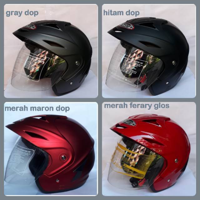 Jual Helm half face jp 5 polos murah | Shopee Indonesia