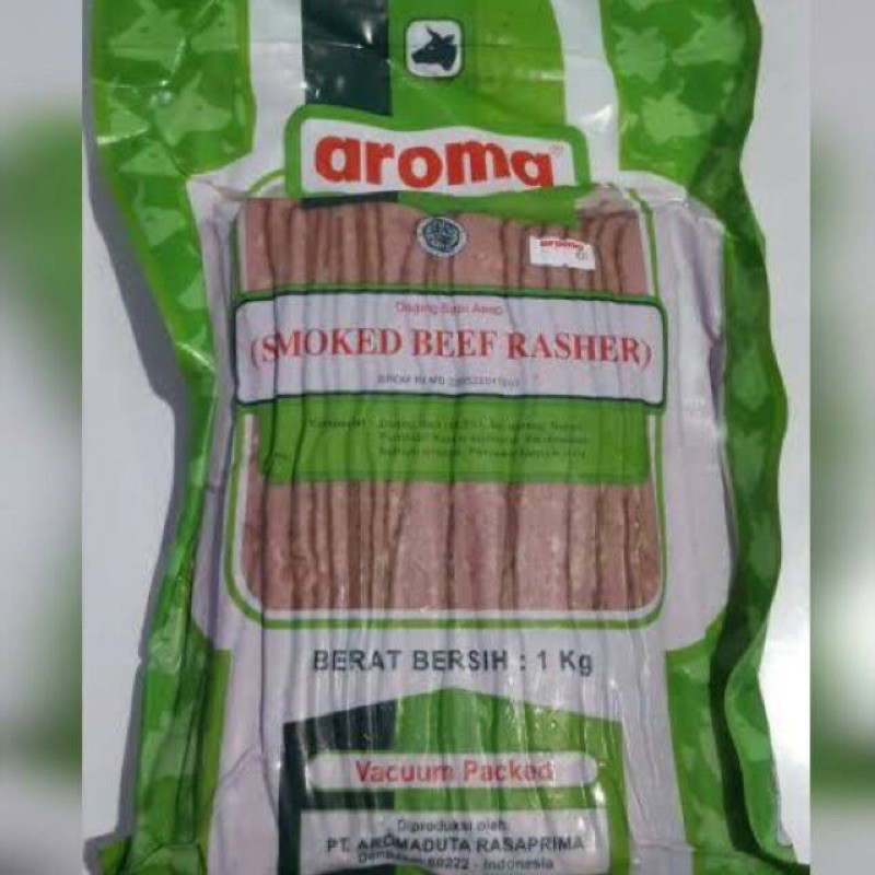 Jual Aroma Malia Smoked Beef Rasher Daging sapi Asap 1kg | Shopee Indonesia