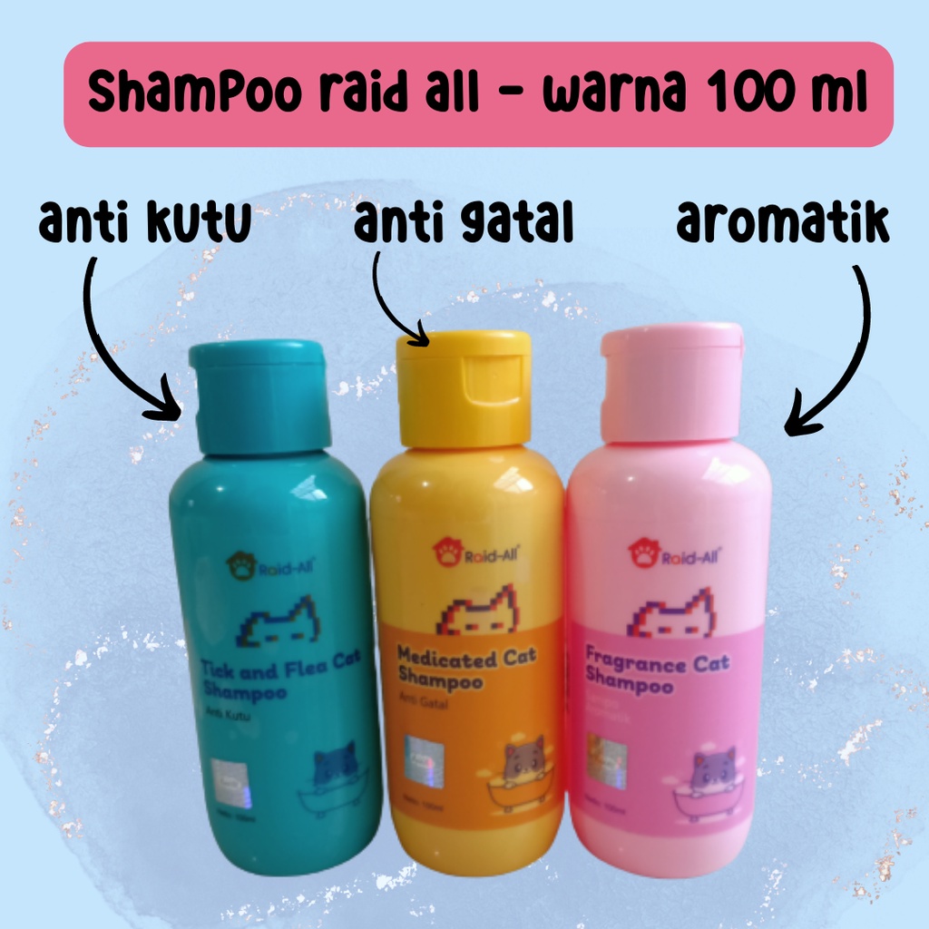 Jual Shampoo Kucing Raid Anti Kutu / Gatal / Aromatik RAID ALL WARNA ...