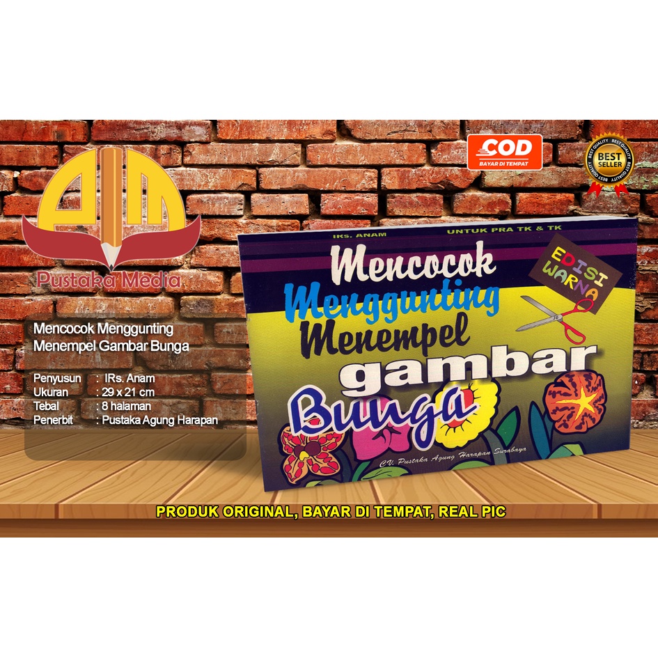Jual Buku Mencocok Menggunting Menempel Gambar Untuk PAUD dan TK Taman ...