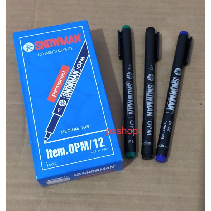Jual Spidol Permanent Snowman OPM/OPF | Shopee Indonesia