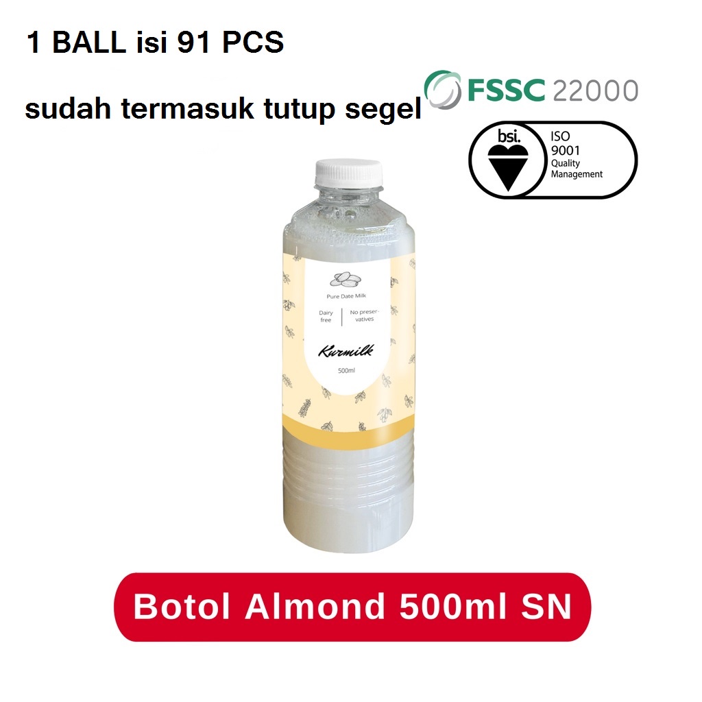 Jual Botol Almond 500 ml SN - 1 Polybag isi 91pcs | botol plastik 500 ...