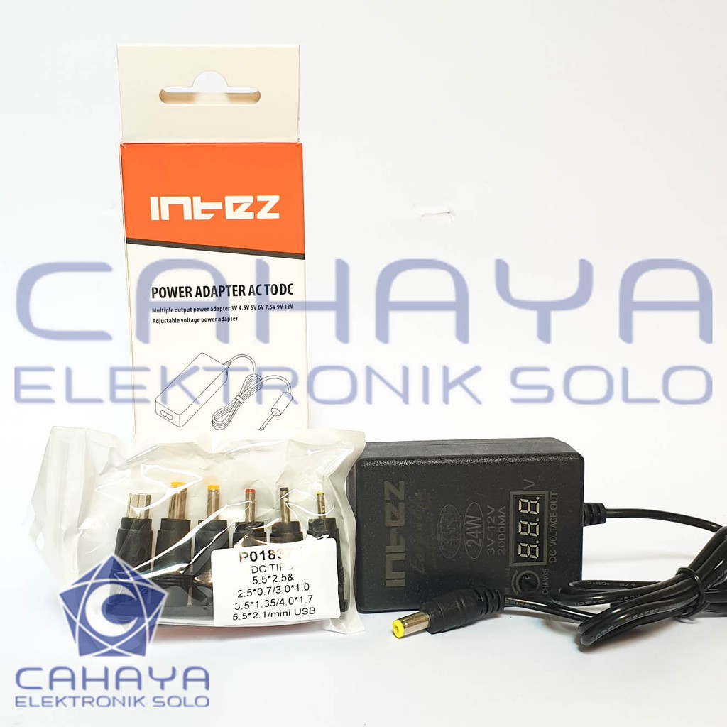 Jual Power Supply Adaptor 2A 3v 12V Intez Multi Jack Volt 5 6 7 8 9 10v | Shopee Indonesia