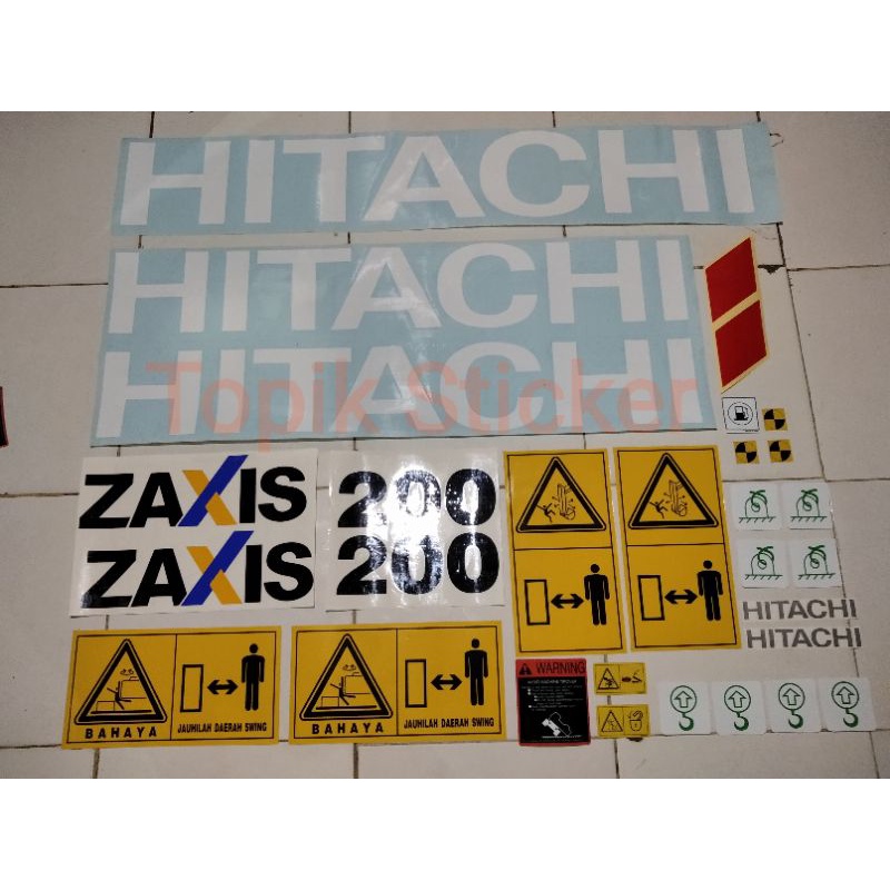 Jual Stiker Excavator HITACHI Zaxis 200, Stiker Alat Berat | Shopee ...
