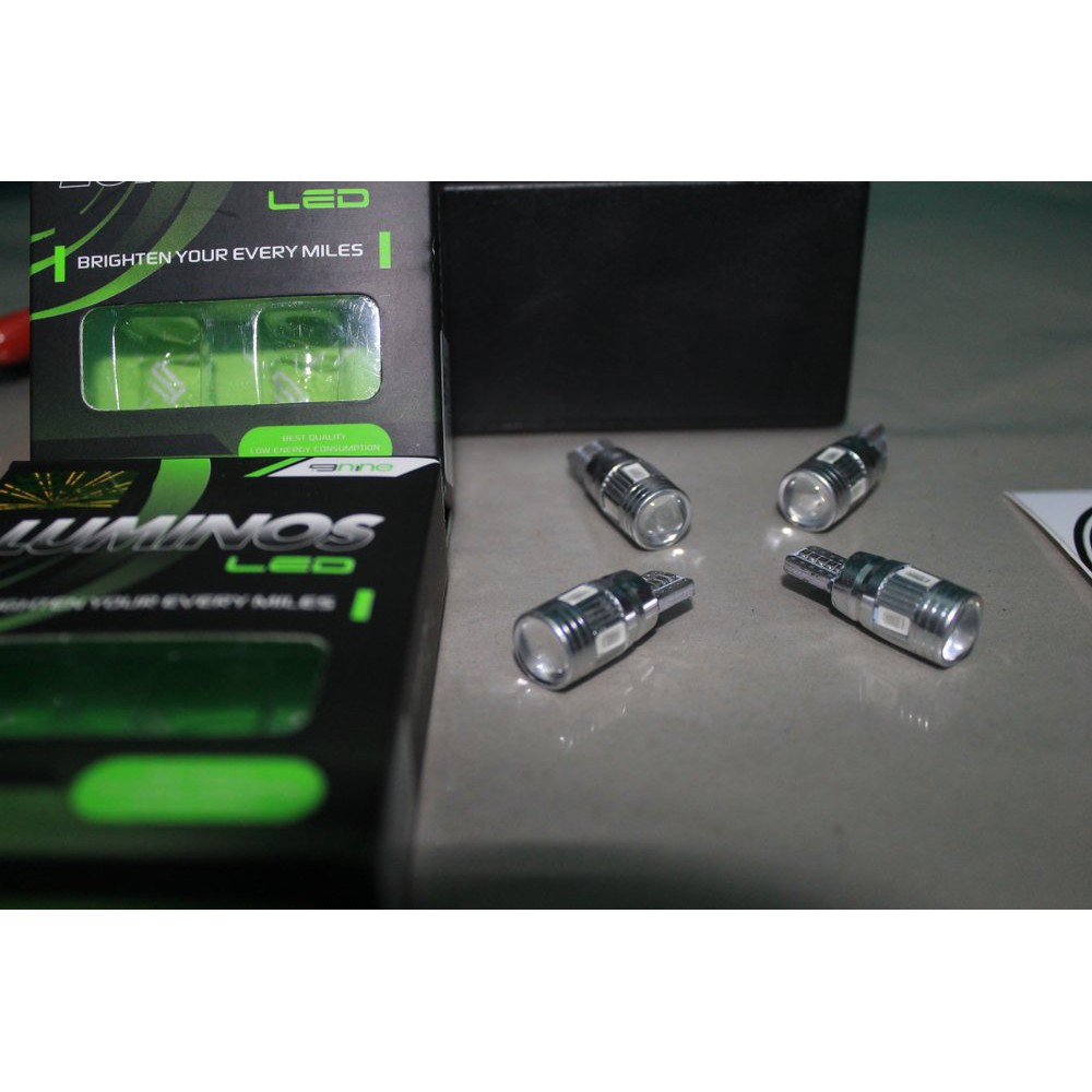 Jual Lampu LED T10 Lampu Sen / Senja 6mata + Lensa Canbus Luminos ...