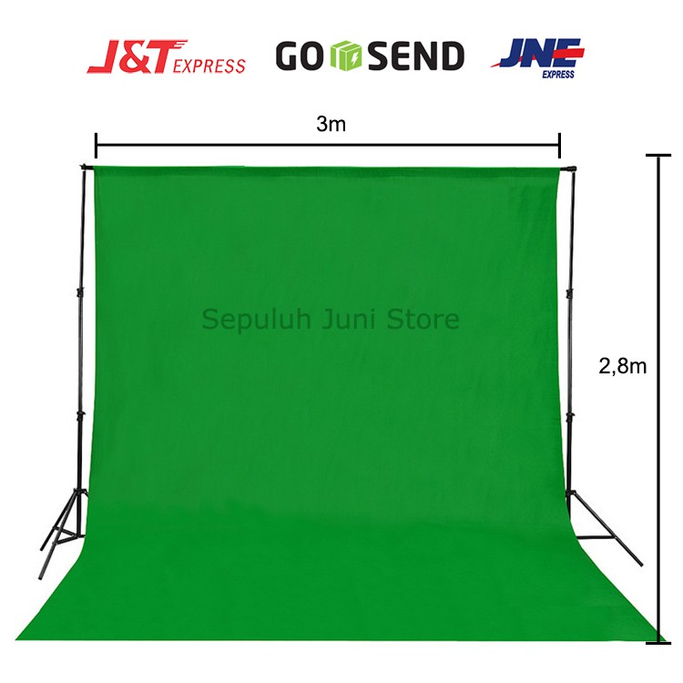 Jual Backdrop Foto Hijau Green Screen 3x2.8 Meter | Shopee Indonesia