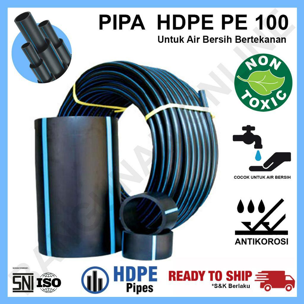 Jual Pipa HDPE 1” PN 12,5 inch Selang HDPE Hitam TrilliunPrime | Shopee Indonesia