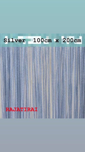 Jual Tirai benang SILVER (TANPA GLITER/NO BLINK BLINK) | Shopee Indonesia