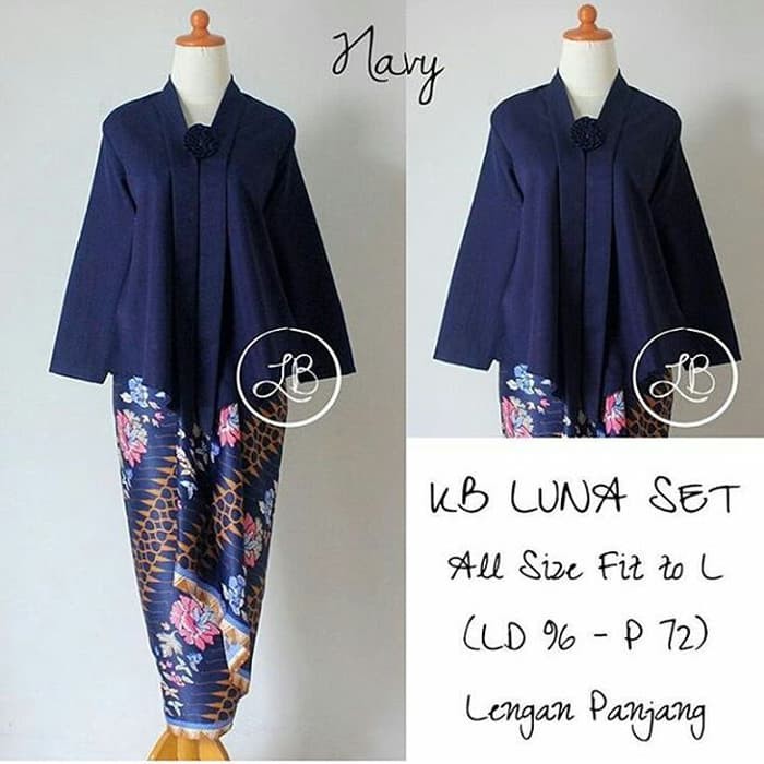 Jual NEW Setelan Kebaya Floy Kutu baru Luna Navy BERKUALITAS | Shopee ...