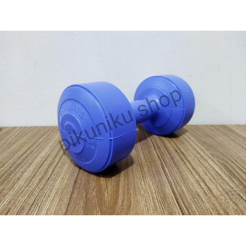 Jual dumbell stamina 3kg biru blue dumbel barbel dumble plastik indoor ...