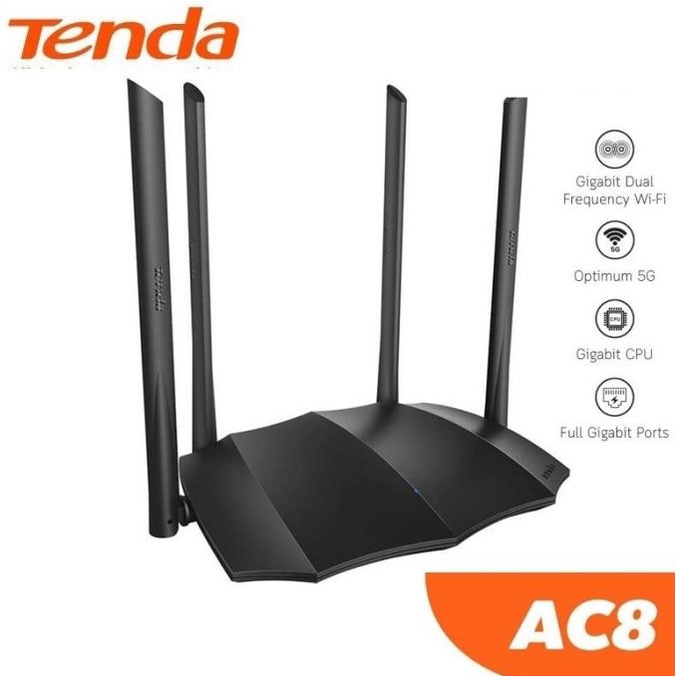 Jual Tenda AC8 AC1200 Dual-Band Gigabit Wireless Router | Shopee Indonesia