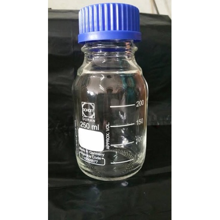 Jual Schott Duran Botol Lab / Lab Bottle + Screw cap Biru - 50 ml / 250 ...