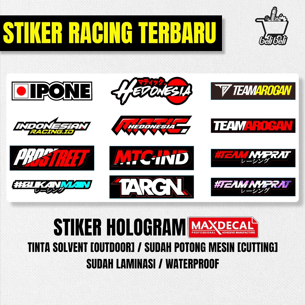 Jual stiker racing terbaru / stiker motor / stiker sponsor / stiker ...