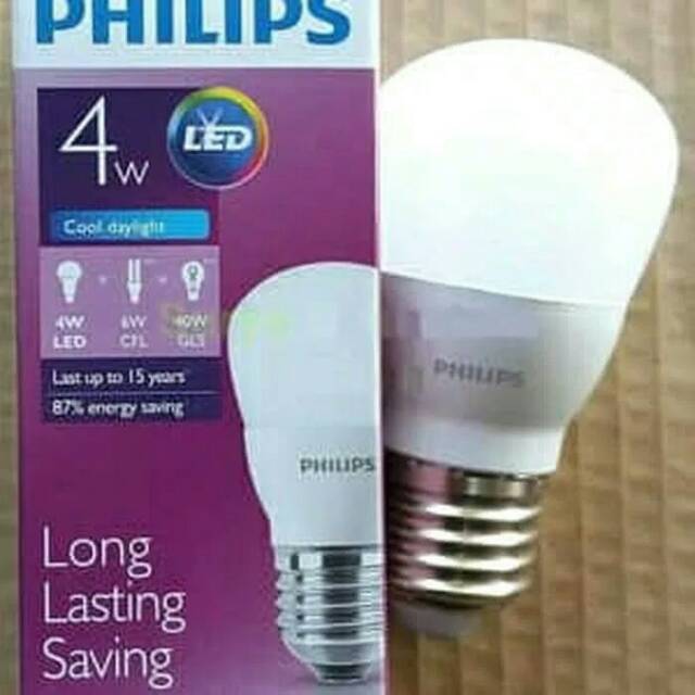 Jual Lampu LED PHILIPS 4W White / Putih | Shopee Indonesia