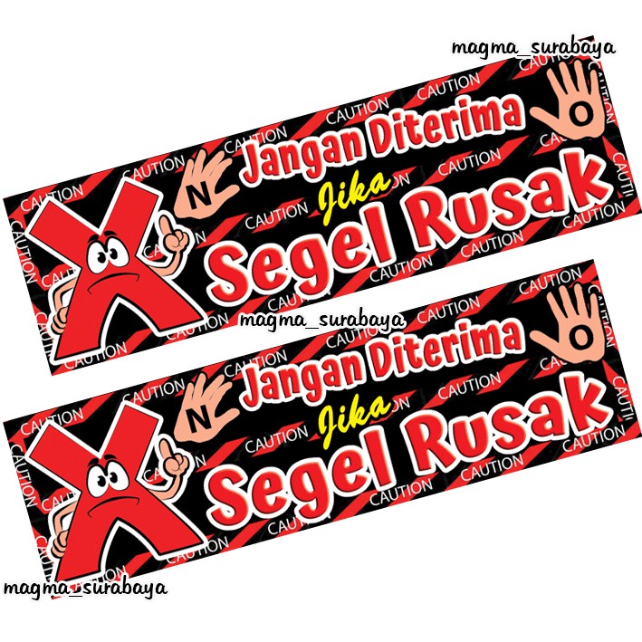 Jual Sticker Fragile Jangan diterima jika segel rusak - fragile murah ...
