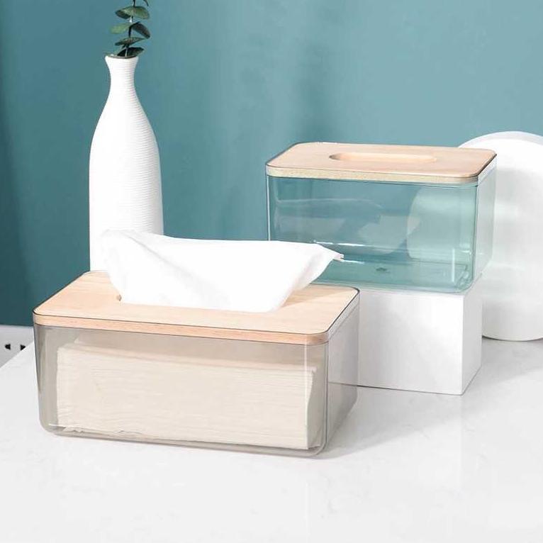 Jual I2W5 Kotak Tisu Kayu Nordic Minimalist Tissue Box Size Gray 18 x ...
