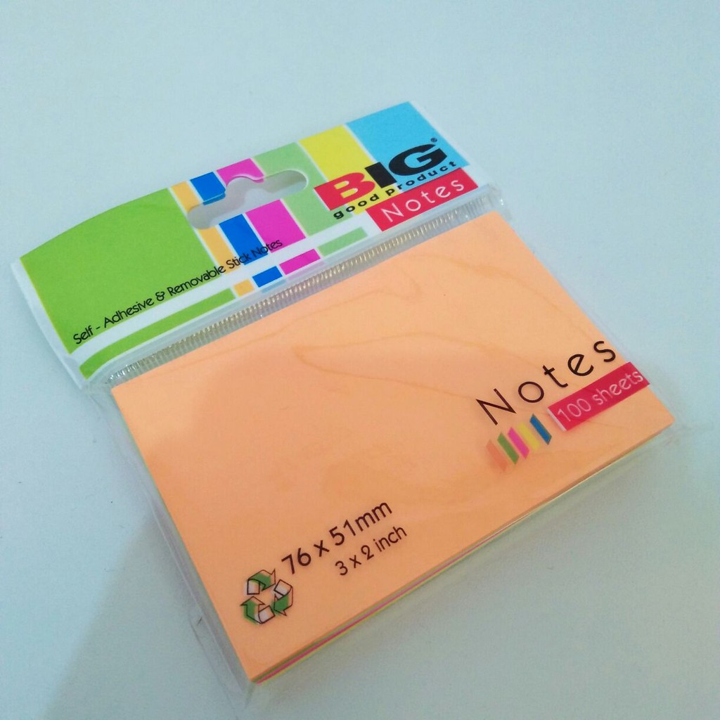 Jual STICKY NOTES 76X51 BIG TUMPUK / PEMBATAS / PENANDA KERTAS INDEX ...