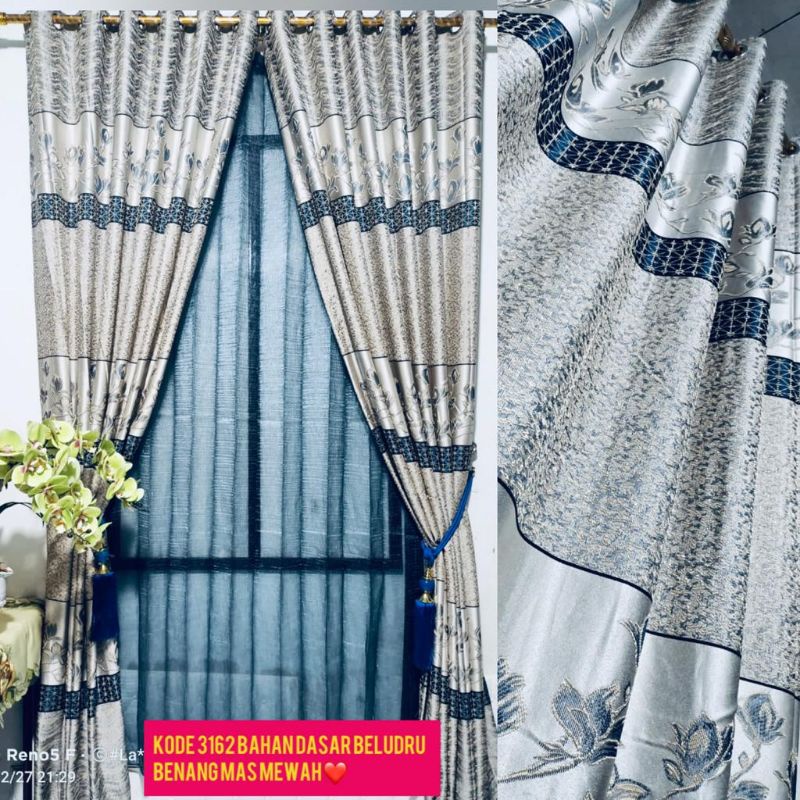 Jual hordeng murah/gorden poni gabung hordeng minimalis/korden pintu ...