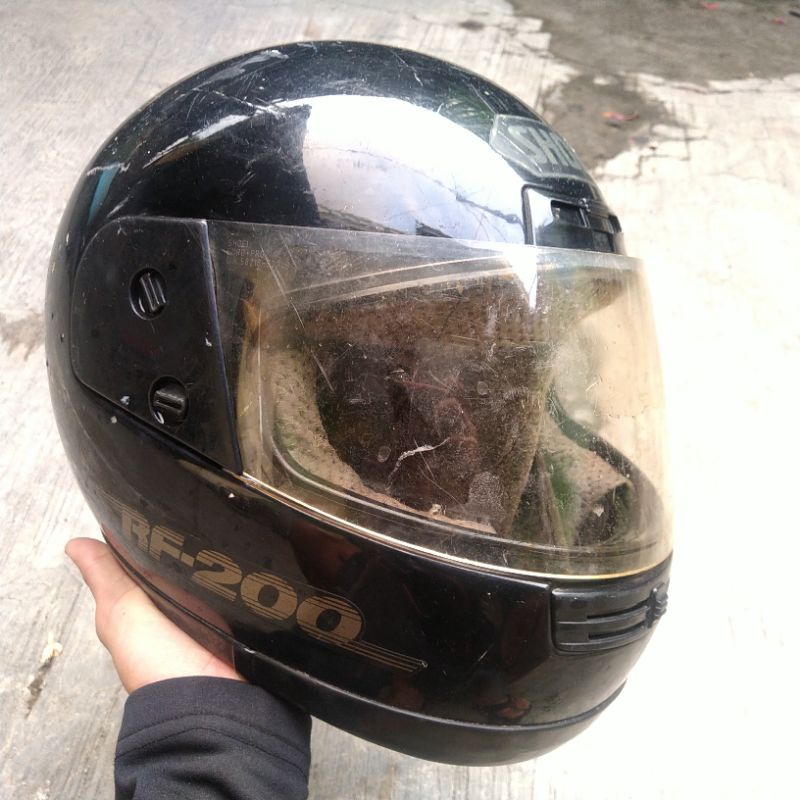Jual helm motor jadul shoei rf-200 teropong full face vintage classic ...